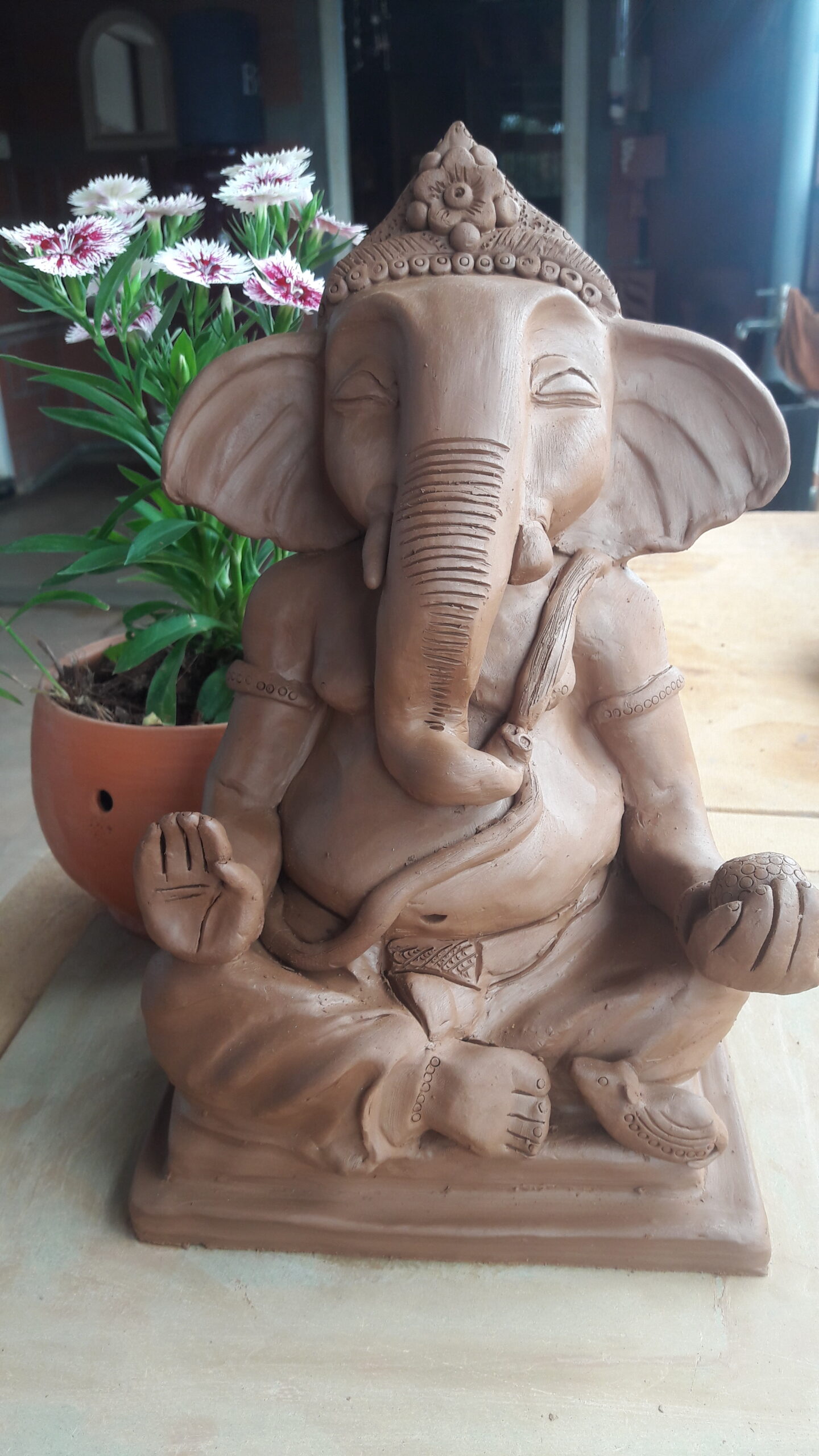 Hand sculpture Ganesha Idol Making Workshop - Mud Effects Pottery Studio